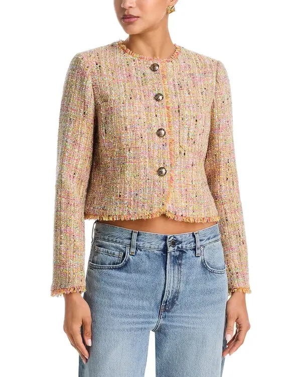 Aqua Tweed Blazer - Neon Multi