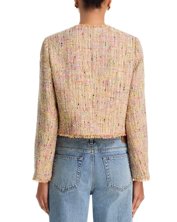 Aqua Tweed Blazer - Neon Multi