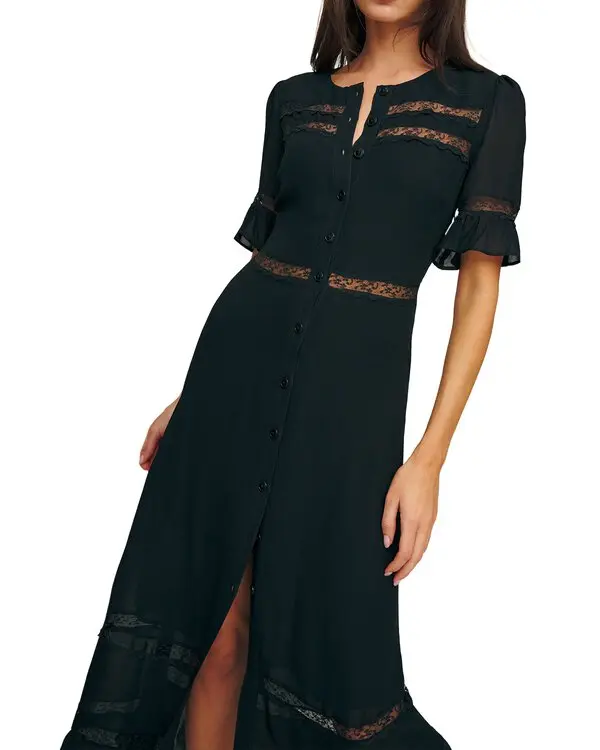 REFORMATION Woodson Dress - Black