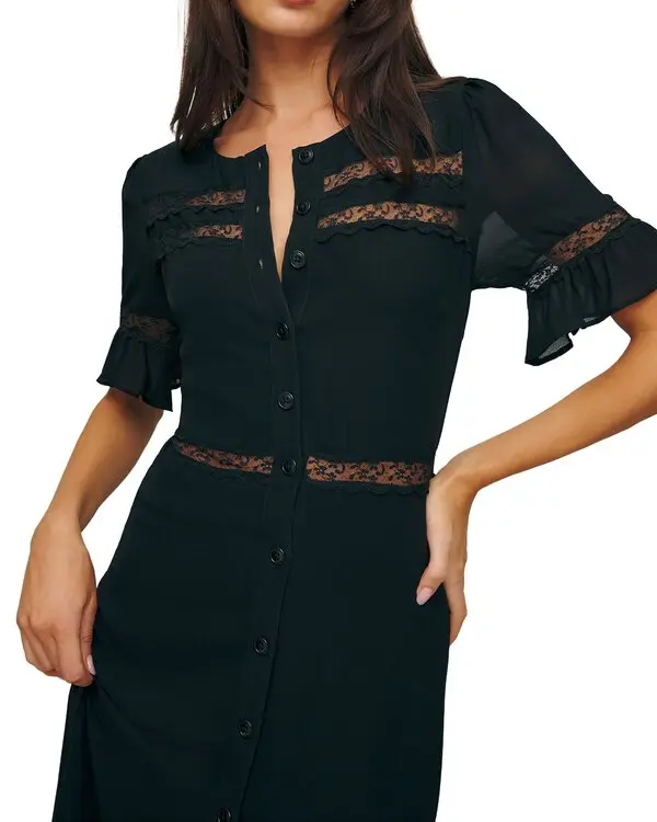 REFORMATION Woodson Dress - Black