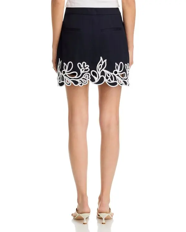 Cinq À Sept Embroidered Bonnie Skort - Navy/white