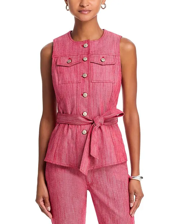 Cinq À Sept Reenee Denim Vest - Chilli Pepper