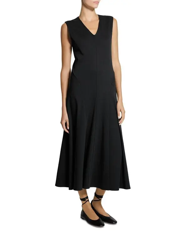 Theory V-neck Midi Dress