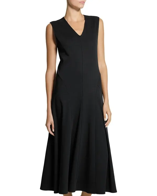 Theory V-neck Midi Dress