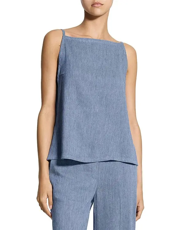 Theory Denim Apron Top - Light Denim