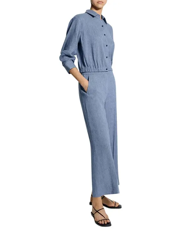 Theory Cropped Denim Shirt - Light Denim