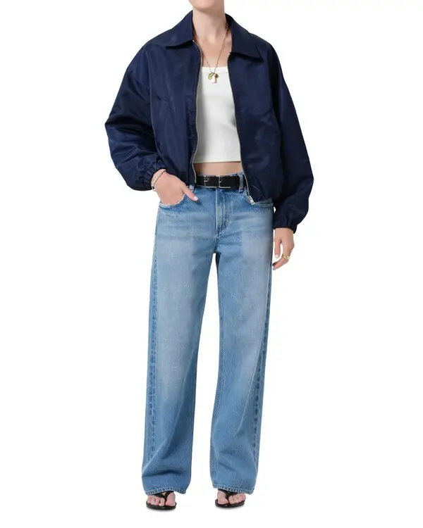 Citizens Of Humanity Bubble Hem Bomber Jacket - Navy