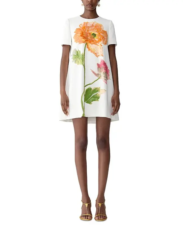 Carolina Herrera Short Sleeve Mini Dress