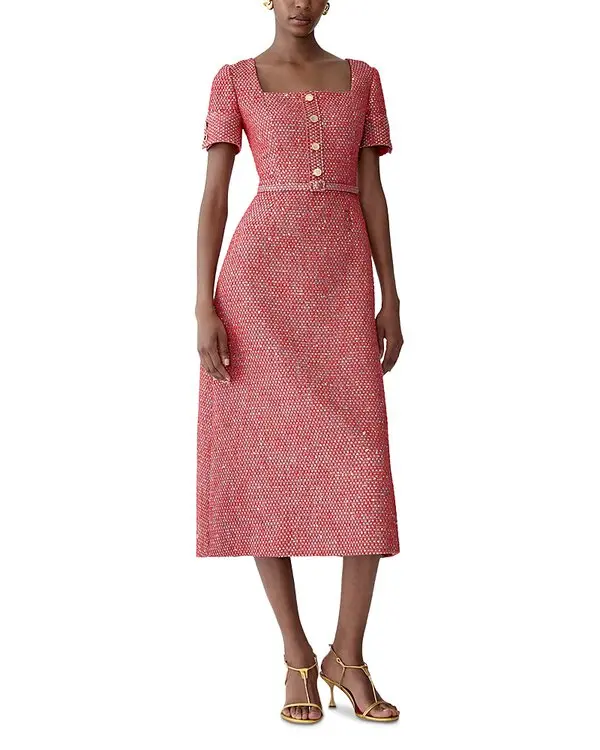 Women's Tweed Midi Dresses | Editorialist