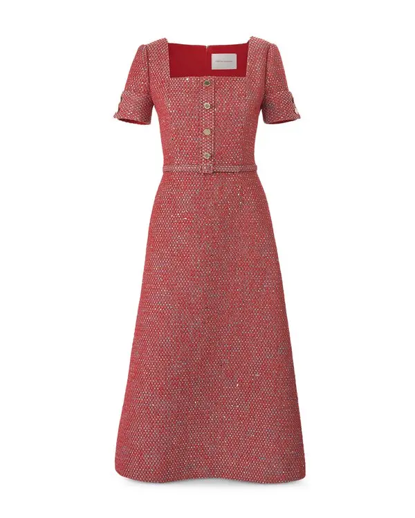 Carolina Herrera A-line Square Neck Dress