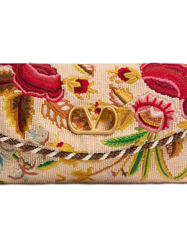 Valentino Garavani Devain Vlogo Embroidered Small Shoulder Bag