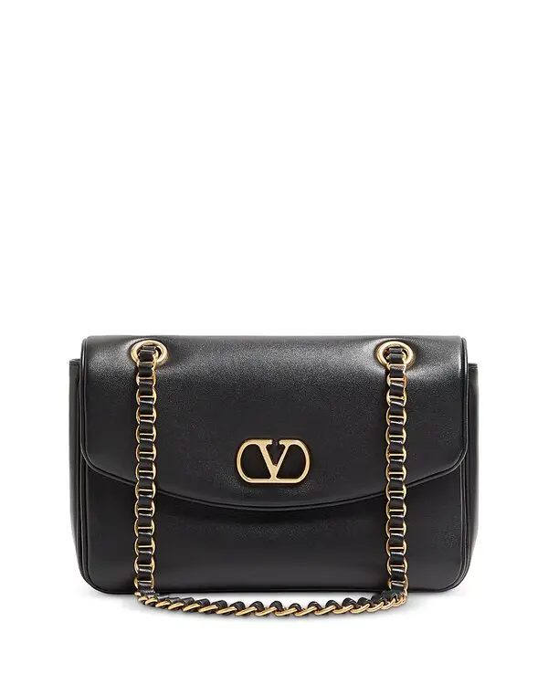 Valentino Garavani Djuna Vlogo Medium Shoulder Bag - Black