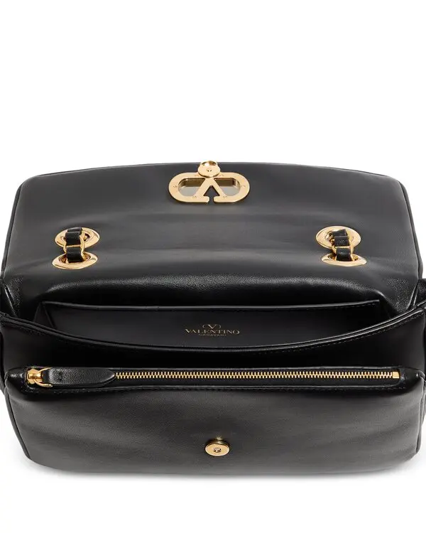 Valentino Garavani Djuna Vlogo Medium Shoulder Bag - Black