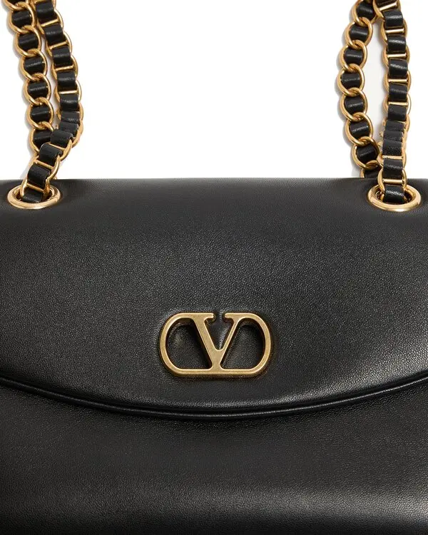 Valentino Garavani Djuna Vlogo Medium Shoulder Bag - Black