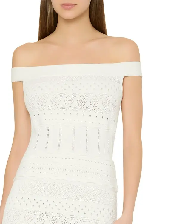 MILLY Maven Ruffle Midi Dress