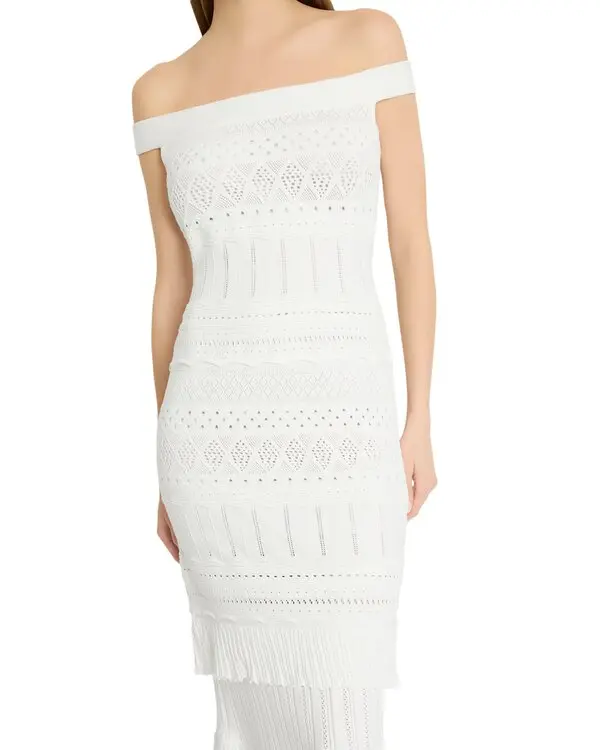 MILLY Maven Ruffle Midi Dress