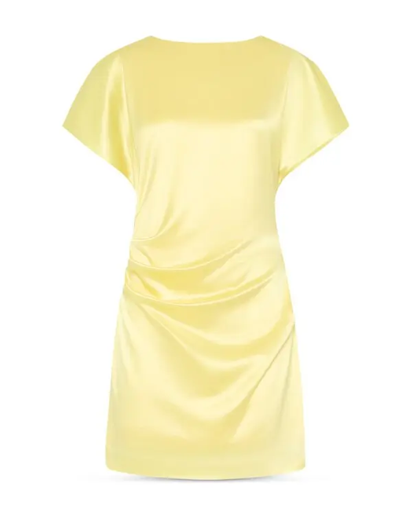 MILLY Kora Hammered Satin Mini Dress