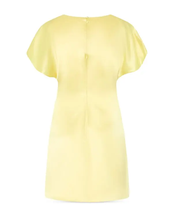 MILLY Kora Hammered Satin Mini Dress