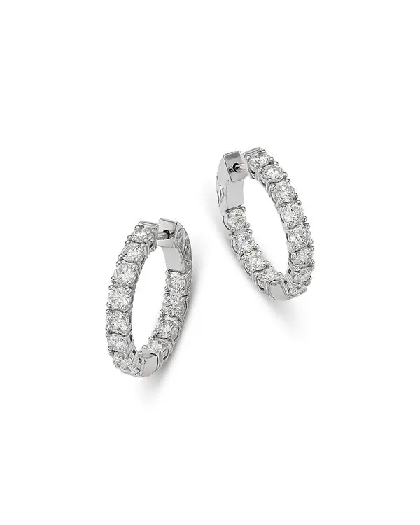 Bloomingdale'S 4.0 Tcw Lab Grown Diamond Hoop Earrings - White