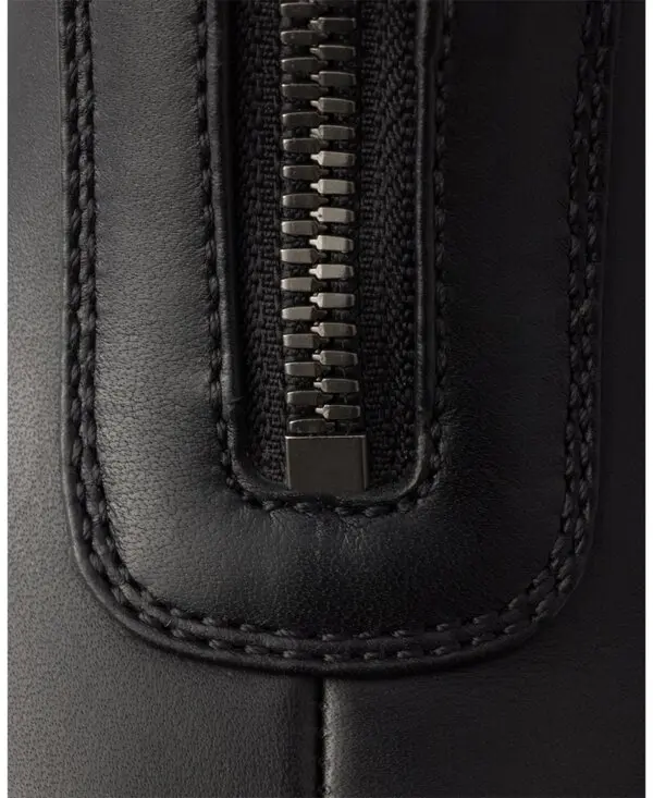 Prada Leather Zip Up Booties