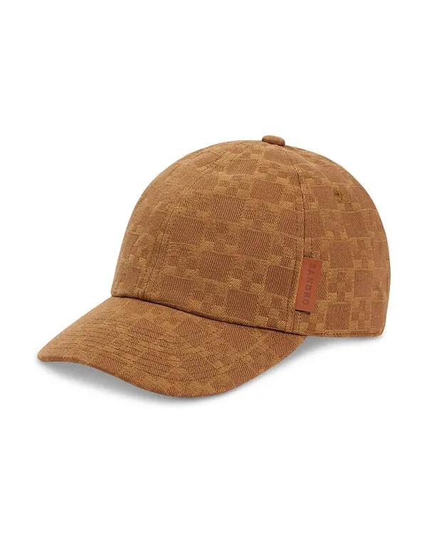 Sandro Cross Pattern Denim Cap - Camel