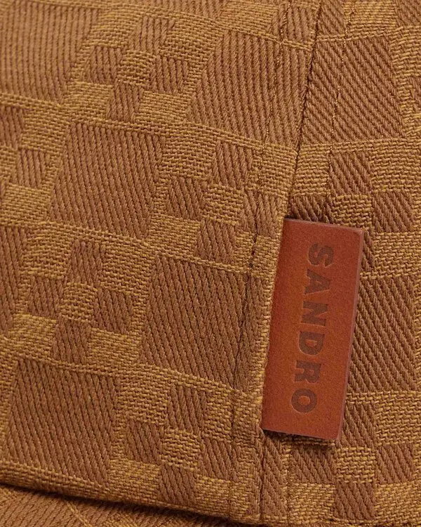Sandro Cross Pattern Denim Cap