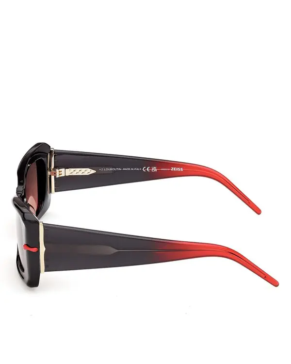 CHRISTIAN LOUBOUTIN Butterfly Sunglasses, 54mm - Black/gradient Smoke