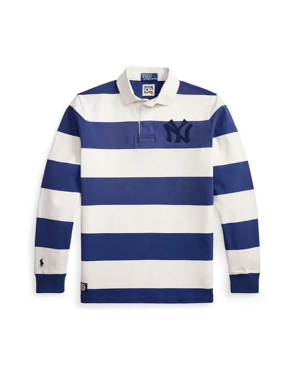 Polo Ralph Lauren New York Yankees Striped Rugby Shirt - Blue/white