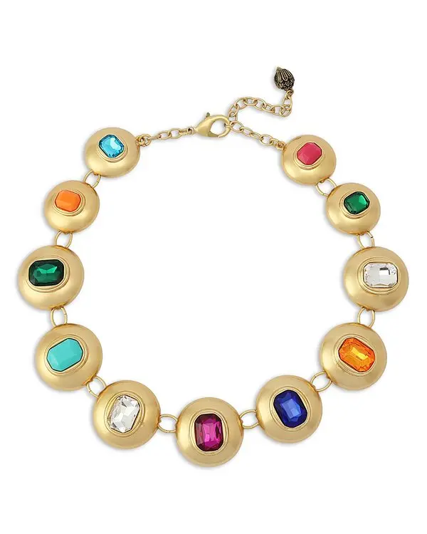 Kurt Geiger Stone Button Collar Necklace - Multi -