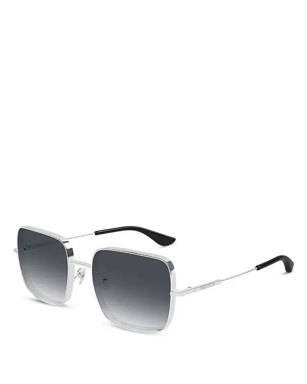 Alexander McQueen Square Sunglasses 55mm - Silver/grey