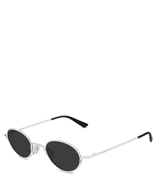 Alexander McQueen Round Sunglasses, 46mm - Silver/grey