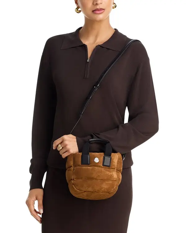 Moncler Caradoc Micro Suede Crossbody Bag