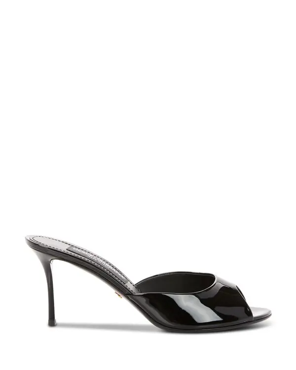 Dolce & Gabbana Patent Leather High Heel Slides