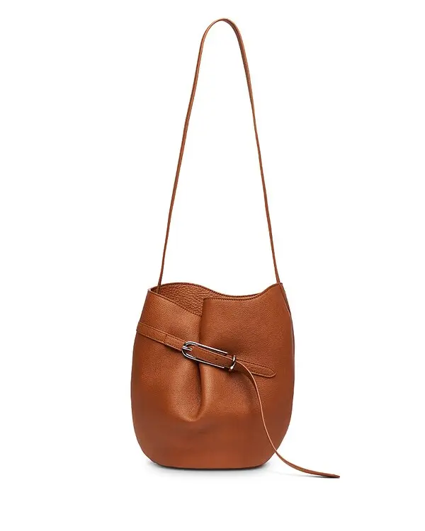 LIFFNER Leather Belted Bucket Bag - Brown