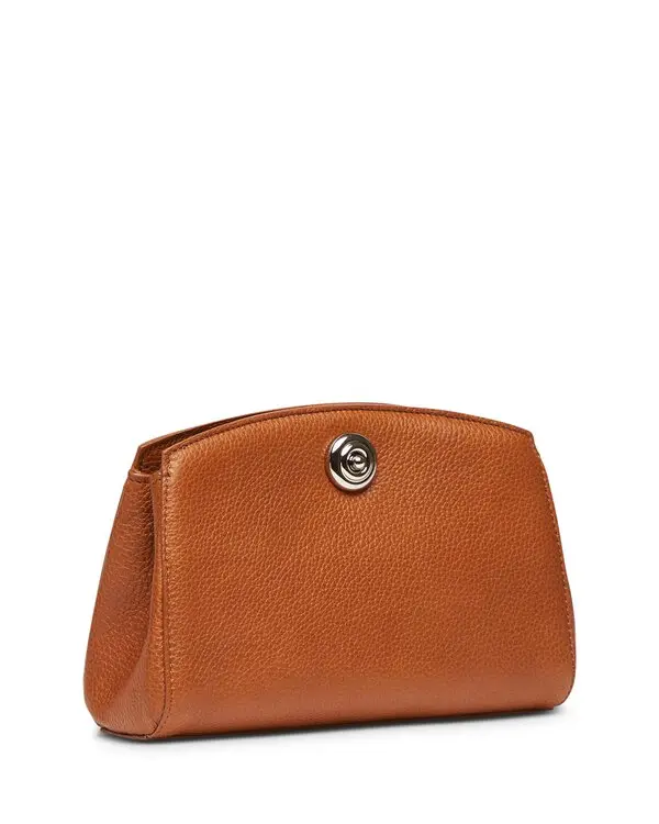 LIFFNER Small Pushlock Leather Clutch - Brown