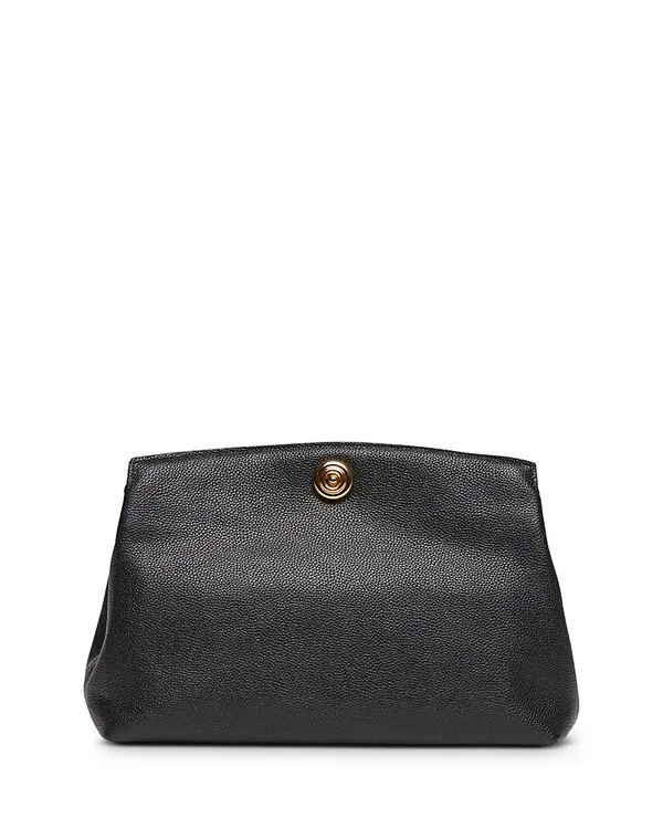 LIFFNER Medium Leather Pushlock Pouch - Black