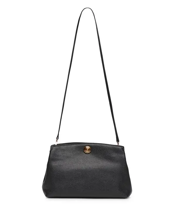 LIFFNER Medium Leather Pushlock Pouch - Black
