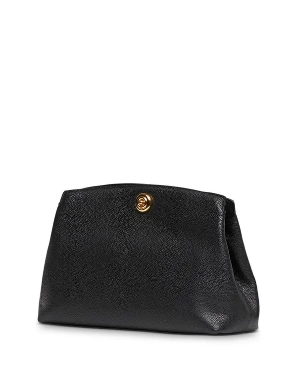 LIFFNER Medium Leather Pushlock Pouch - Black