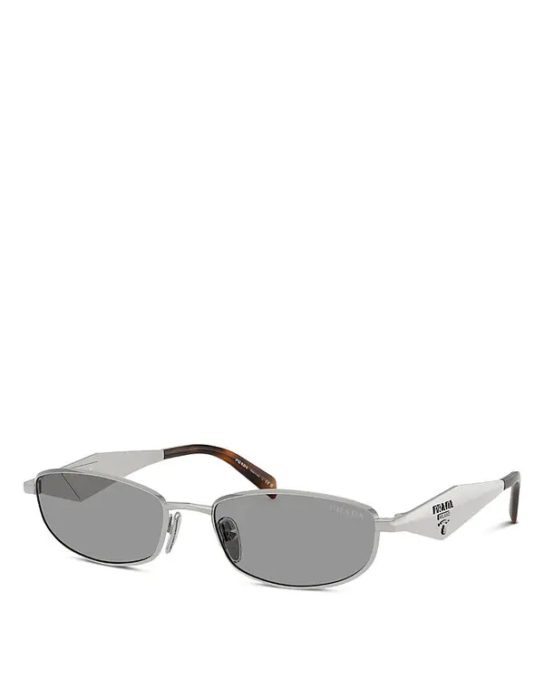 Prada Pr Oval Sunglasses, 55mm - Silver
