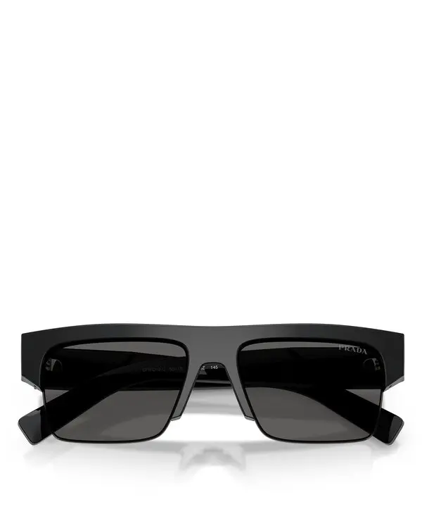 Prada Rectangular Sunglasses, 55mm - Black