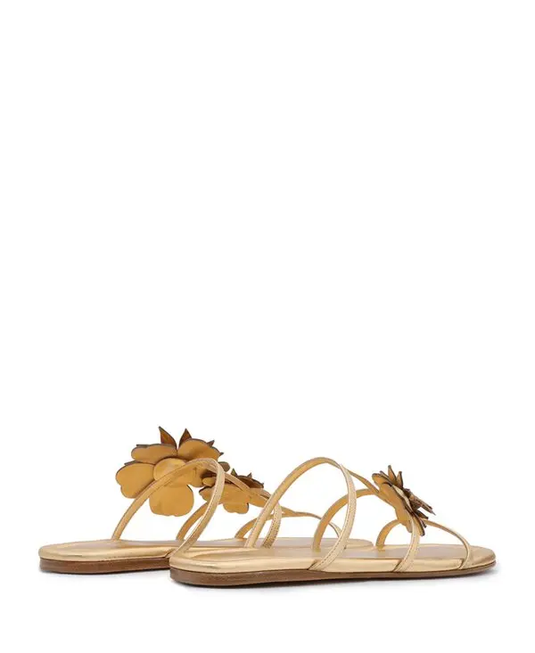 Zimmermann Belara Embellished Slides - Gold