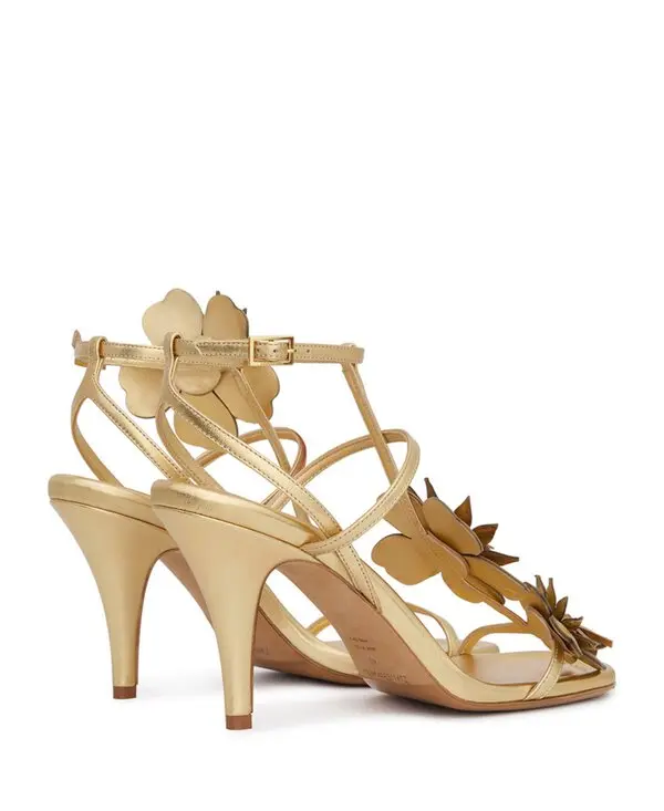 Zimmermann Belara 85 Embellished Sandals - Gold