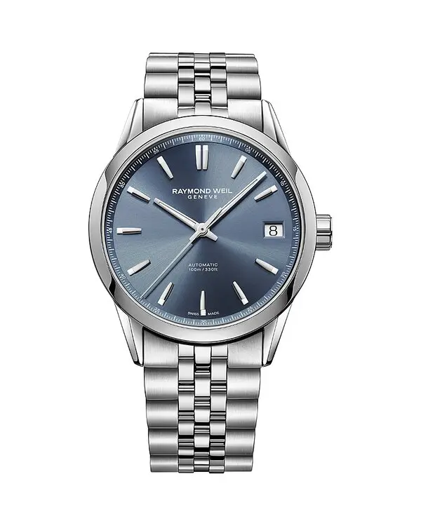 RAYMOND WEIL Freelancer Automatic Bracelet Watch - Silver/blue