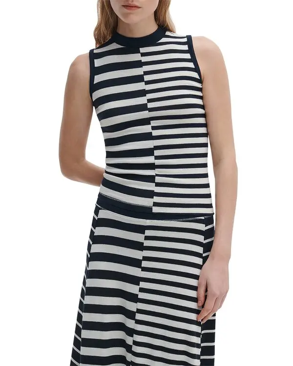 Rag & Bone The Knit Mixed Stripe Tank Top - Salute Multi