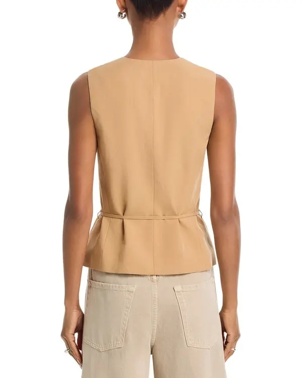 Rag & Bone Paulette Linen Vest - Fawn
