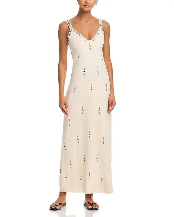 Rag & Bone Aubrey Maxi Dress With Grommet Details - Ivory