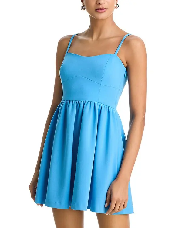 French Connection Whisper Seam Mini Dress - Poolside Blue