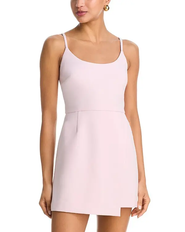 French Connection Whisper Scoop Neck Envelope Mini Dress - Pink Icing