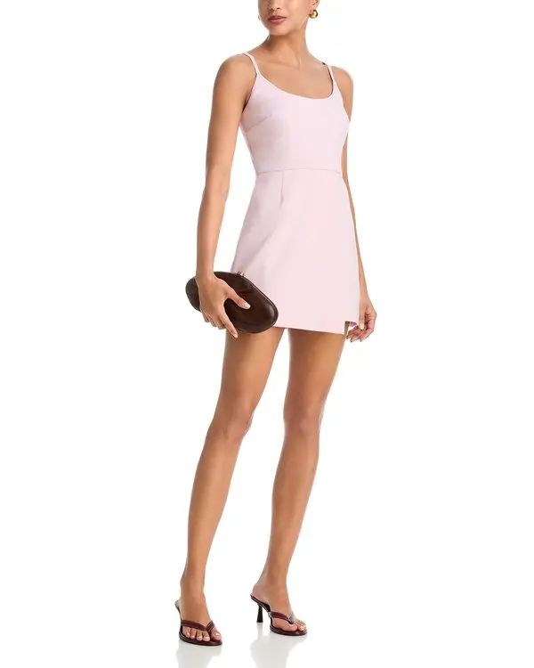 French Connection Whisper Scoop Neck Envelope Mini Dress - Pink Icing