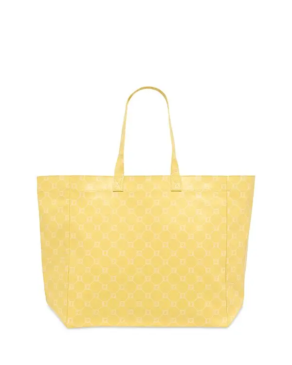 Gerard Darel Lola Monogrammed Canvas Tote Bag - Lemon/vanilla